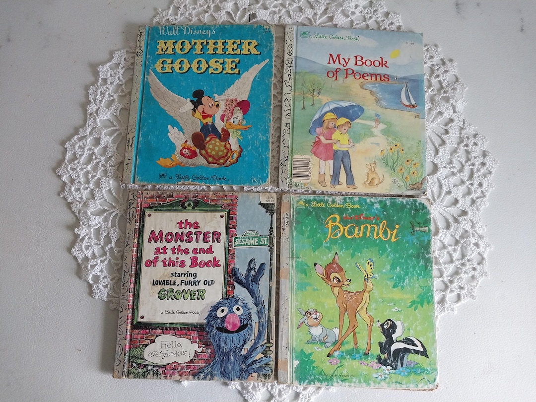 4 Vintage Little Golden Book Covers to Make a Junk Journal, Paper Craft ...
