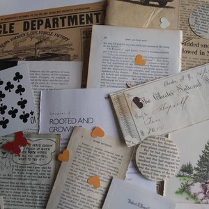 50 Pieces of Vintage Paper Ephemera Pack, Postcards Envelopes, Stamps ...
