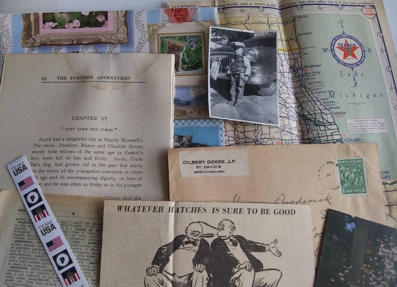 50 Pieces of Vintage Paper Ephemera Pack Postcards Envelopes - Etsy