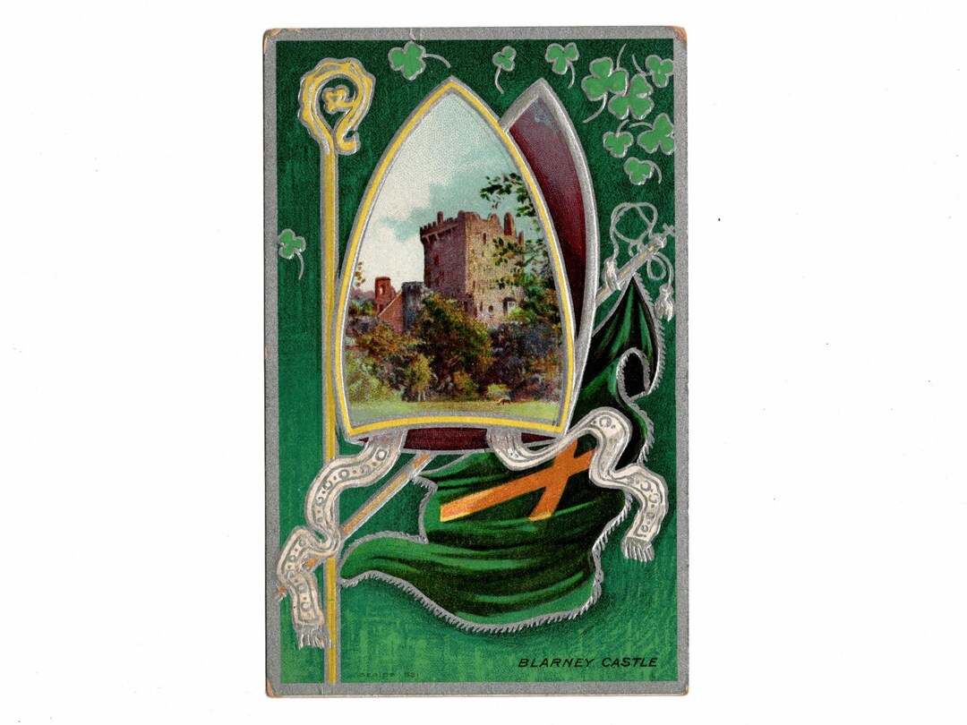 Antique St. Patrick's Day Postcard, Blarney Castle, County Cork Ireland ...