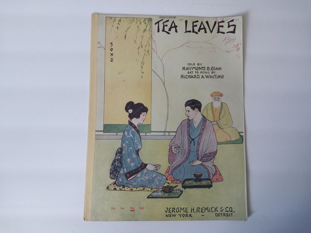 Antique 1921 Sheet Music, Tea Leaves, Music by Richard A. Whiting ...
