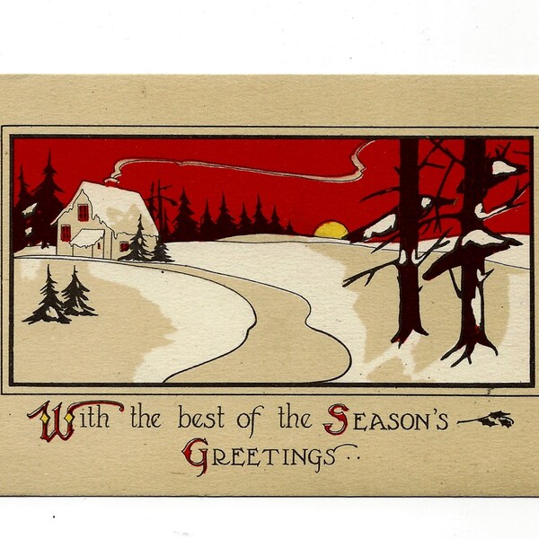 Art Deco Postcard - Etsy