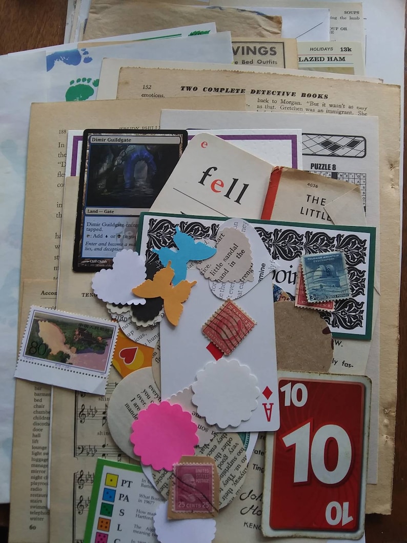 50 Pieces of Vintage Paper Ephemera Pack Postcards Envelopes - Etsy