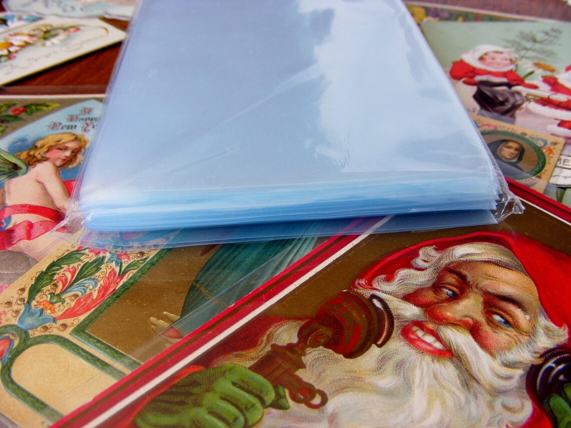100 New Postcard Sleeves, Acid Free Clear Polypropylene, Archival Safe ...