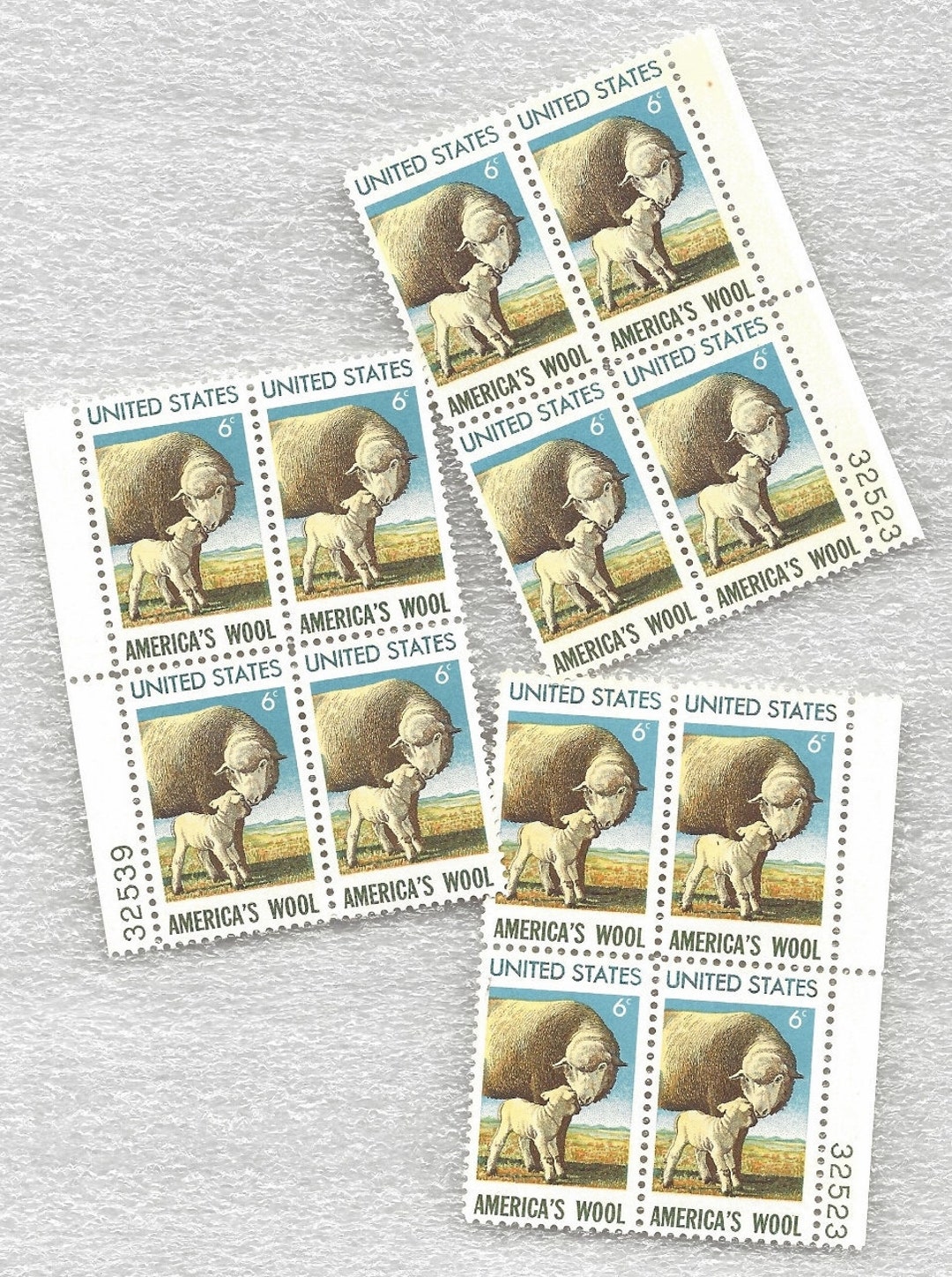 12 Unused America's Wool US Postage Stamps, Sheep With Lamb, American ...
