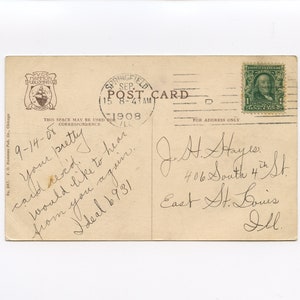 1908 Springfield Illinois Postcard Chicago and Alton Railroad - Etsy