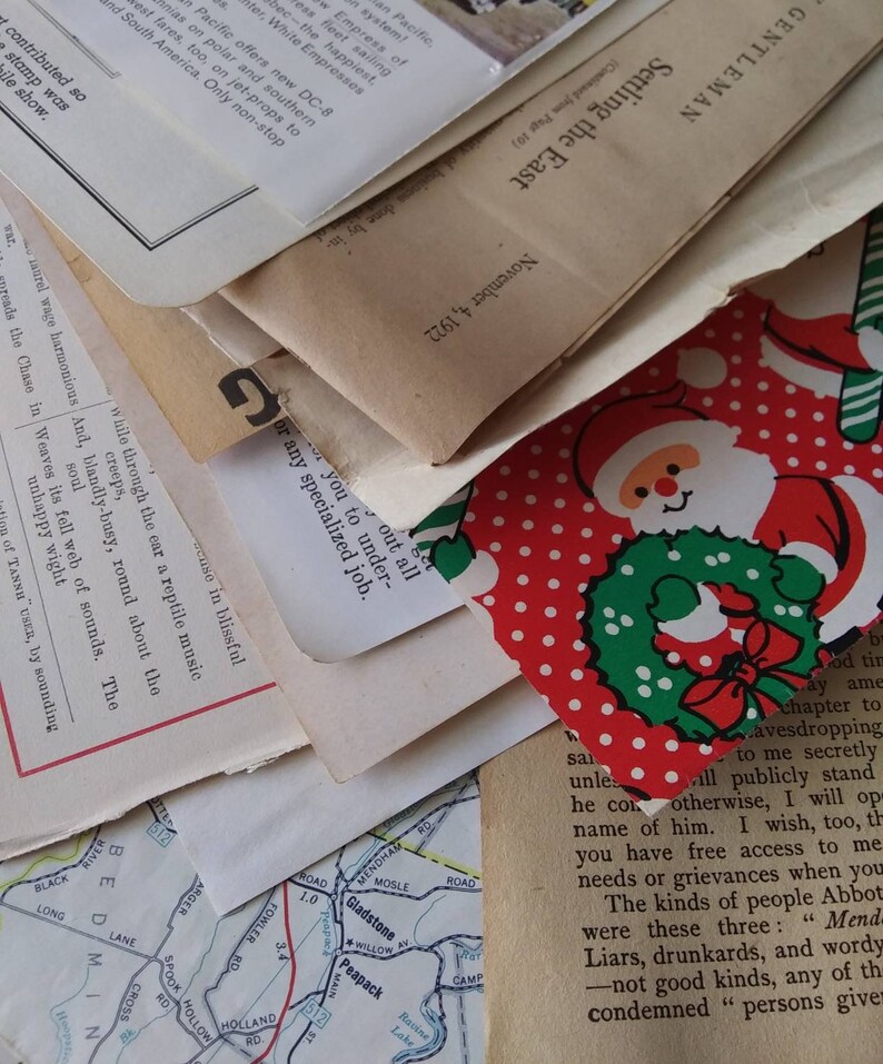 50 Pieces of Vintage Paper Ephemera Pack Postcards Envelopes - Etsy