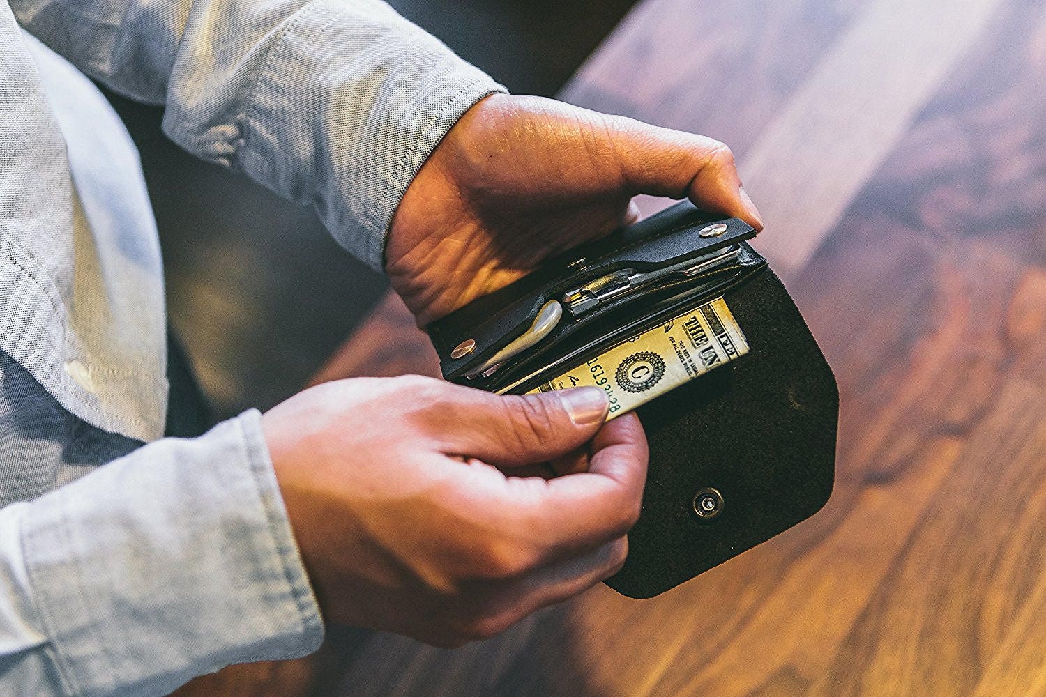 IPPINKA MKC Slim Wallet and Key Holder | All-in-one Leather Organizer ...