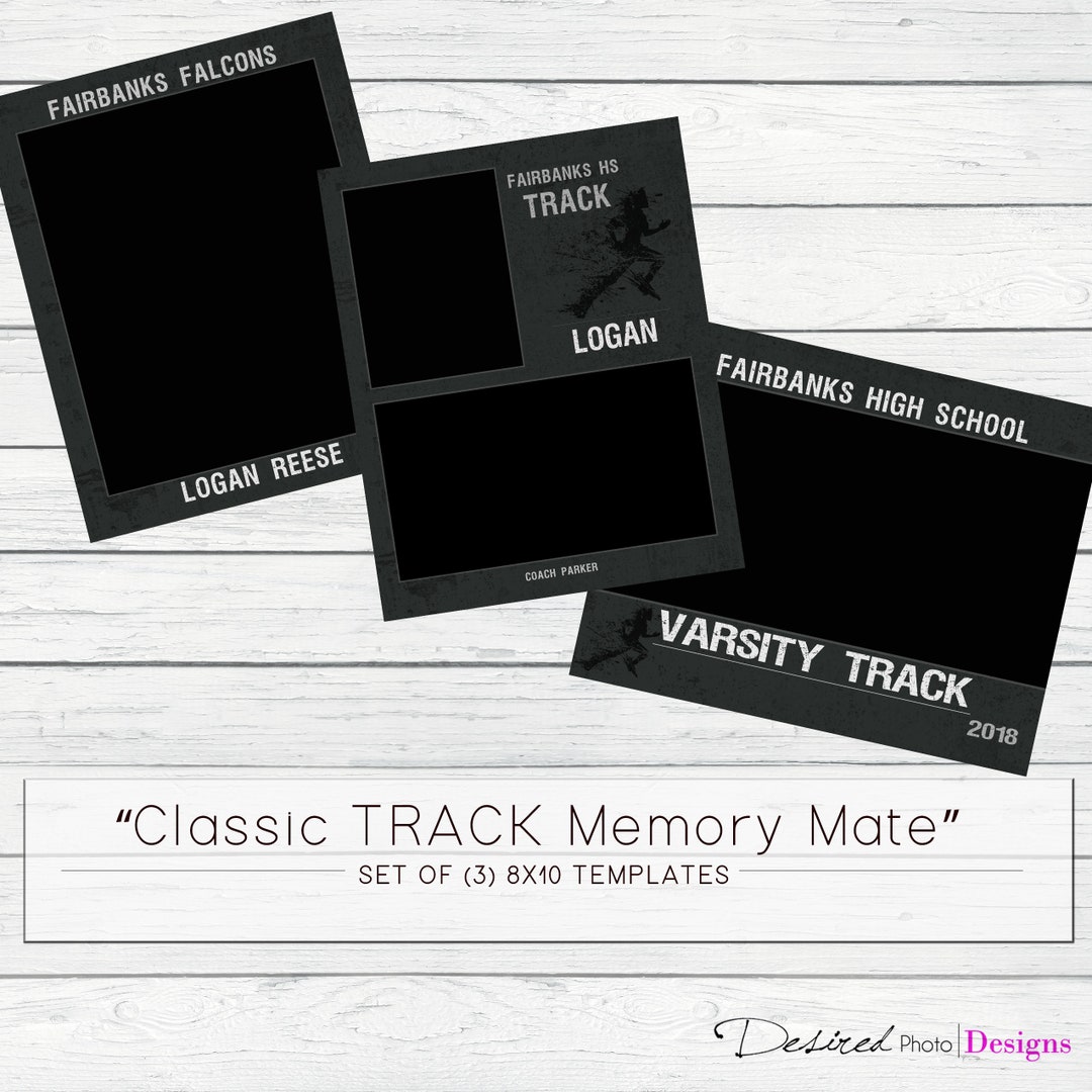 Classic TRACK Sport Memory Mate Template Trio Set - Etsy