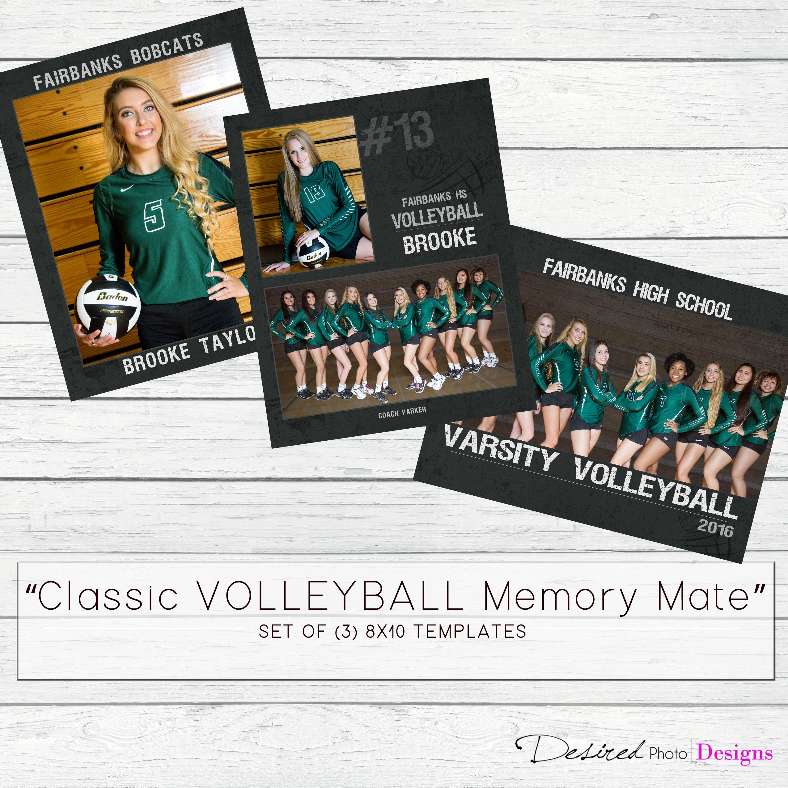 Classic VOLLEYBALL Sport Memory Mate Template Trio Set - Etsy