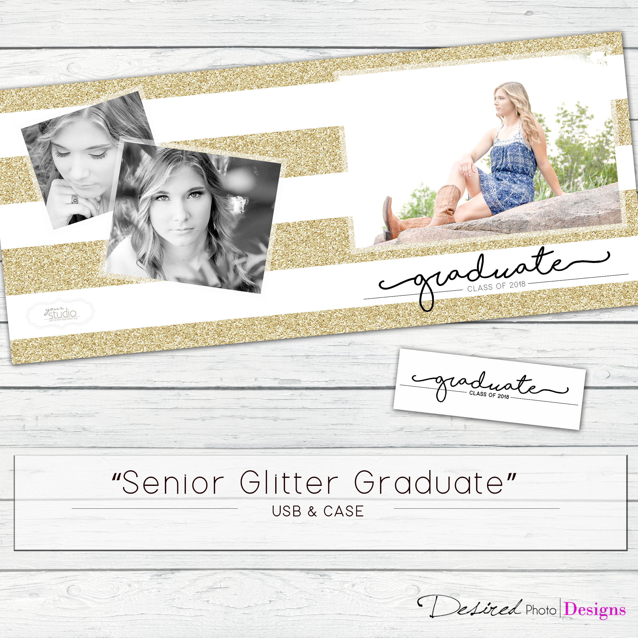 USB Case senior Glitter Graduate WHCC Template - Etsy