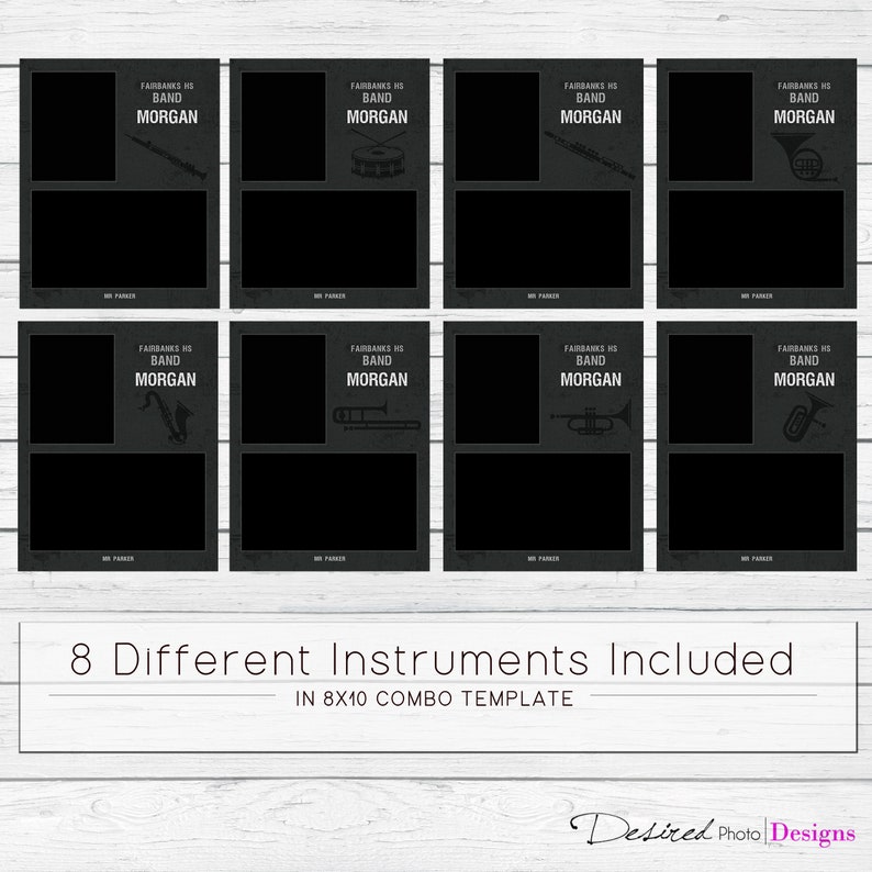 Classic BAND Sport Memory Mate Template Trio Set - 8 Instruments - Etsy