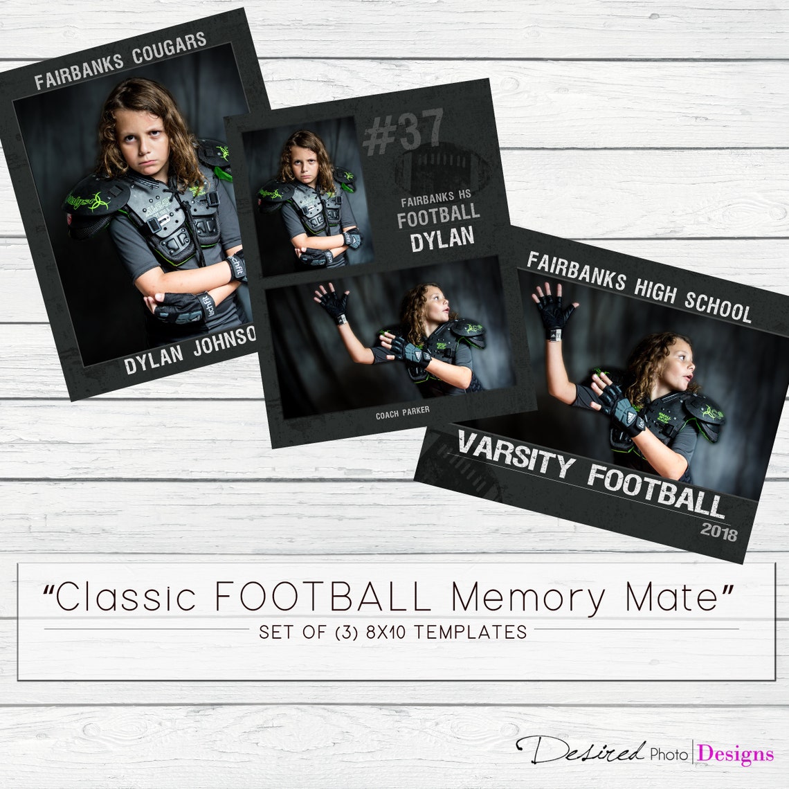 Classic FOOTBALL Sport Memory Mate Template Trio Set - Etsy