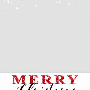 5x7 "merry Christmas Glitter & Snow" Flat Card Template WHCC - Etsy