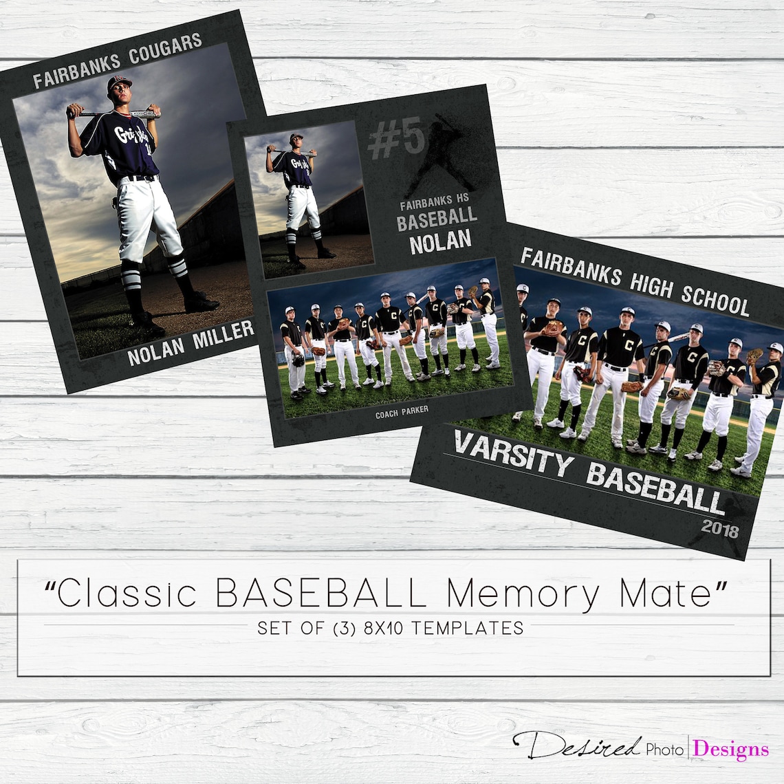 Classic BASEBALL Sport Memory Mate Template Trio Set - Etsy
