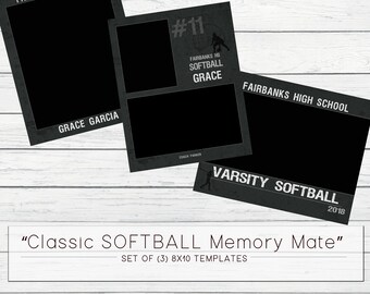 Classic BASEBALL Sport Memory Mate Template Trio Set | Etsy