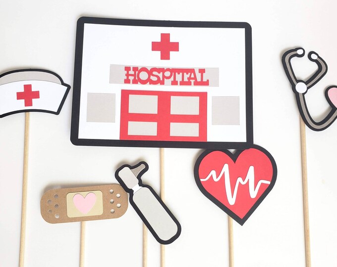 Toppers de pastel de enfermera, Hospital, Corazón, Estetoscopio ...