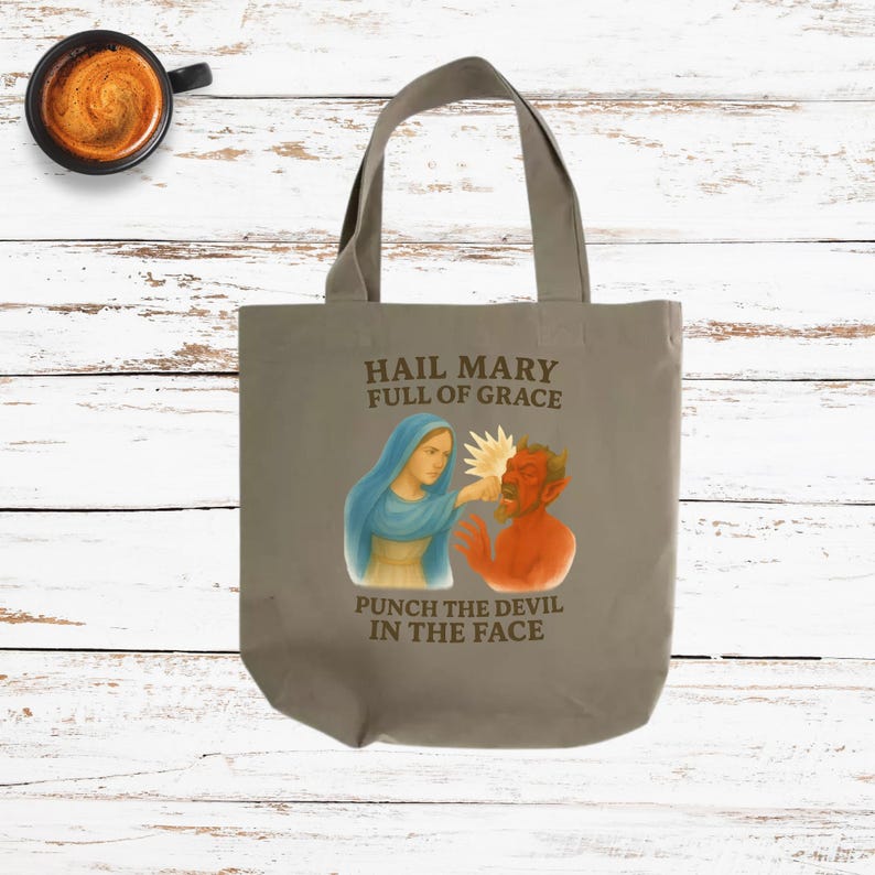 Communion of Saints Faith & Sass Canvas Zipper Pouch — Catholic Pencil Bag | Rosary Case | Ready ...