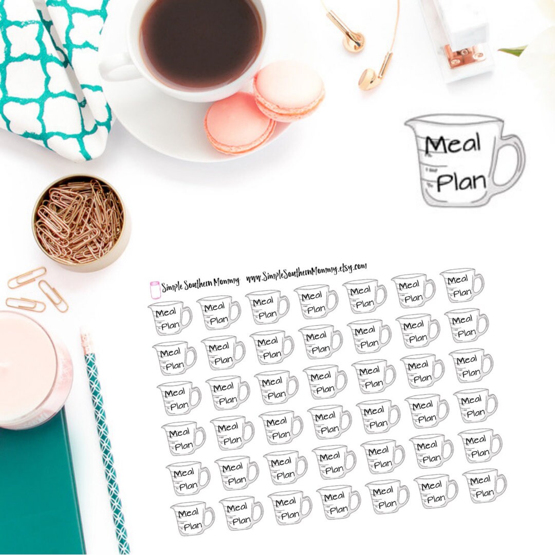 Meal Plan Stickers Cleaning Stickers Chore Stickers Clean Mama Fly Lady ...
