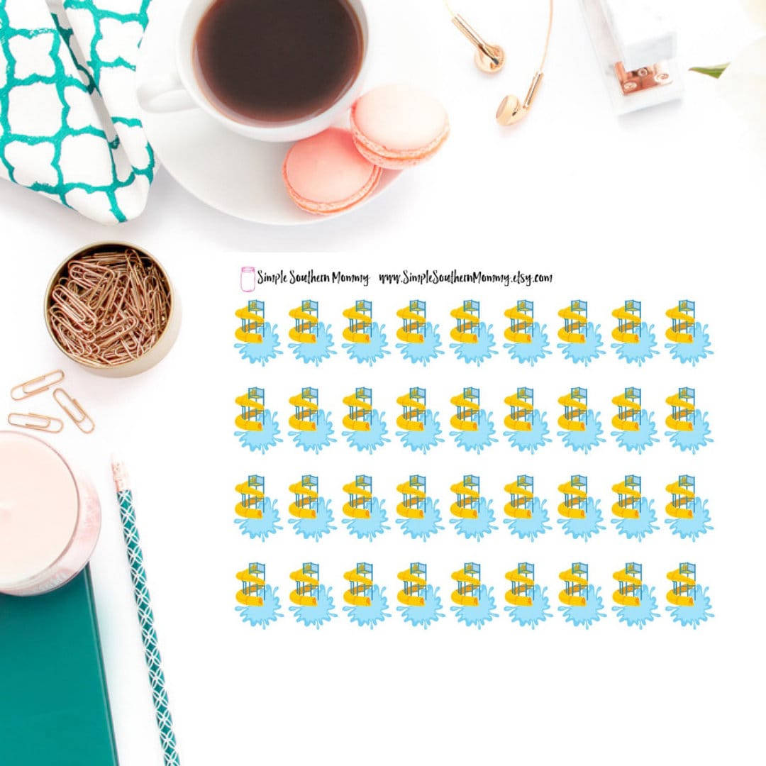 Water Park Stickers Planner Stickers Mom Life Stickers After School ...