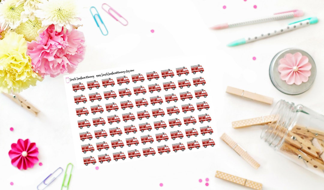 Firefighter Shift Stickers Fire Truck Stickers Fireman Work Stickers ...
