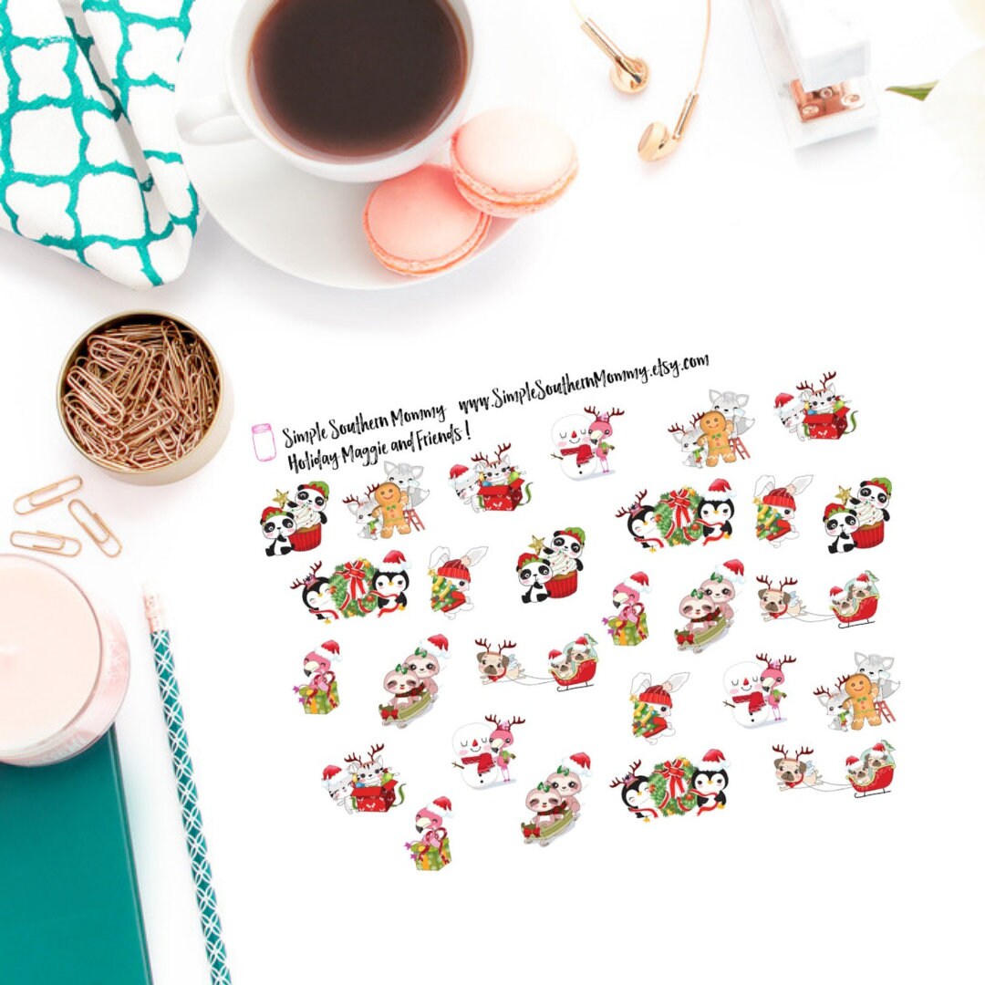 Maggie May and Friends Holiday Stickers Seasonal Stickers Mascot ...