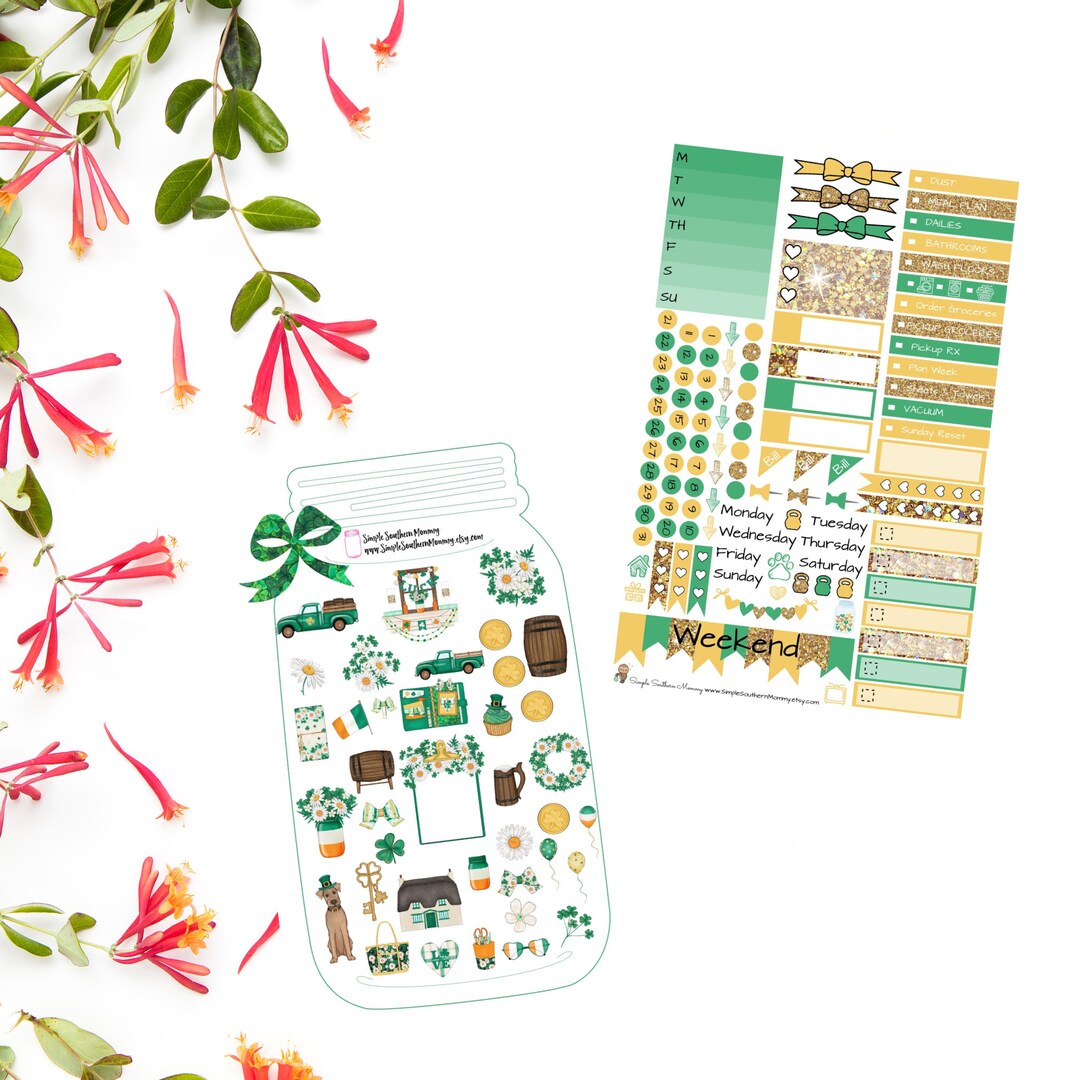 Emerald Isle Simple Weekly Sticker Kit A La Carte Stickers - Etsy