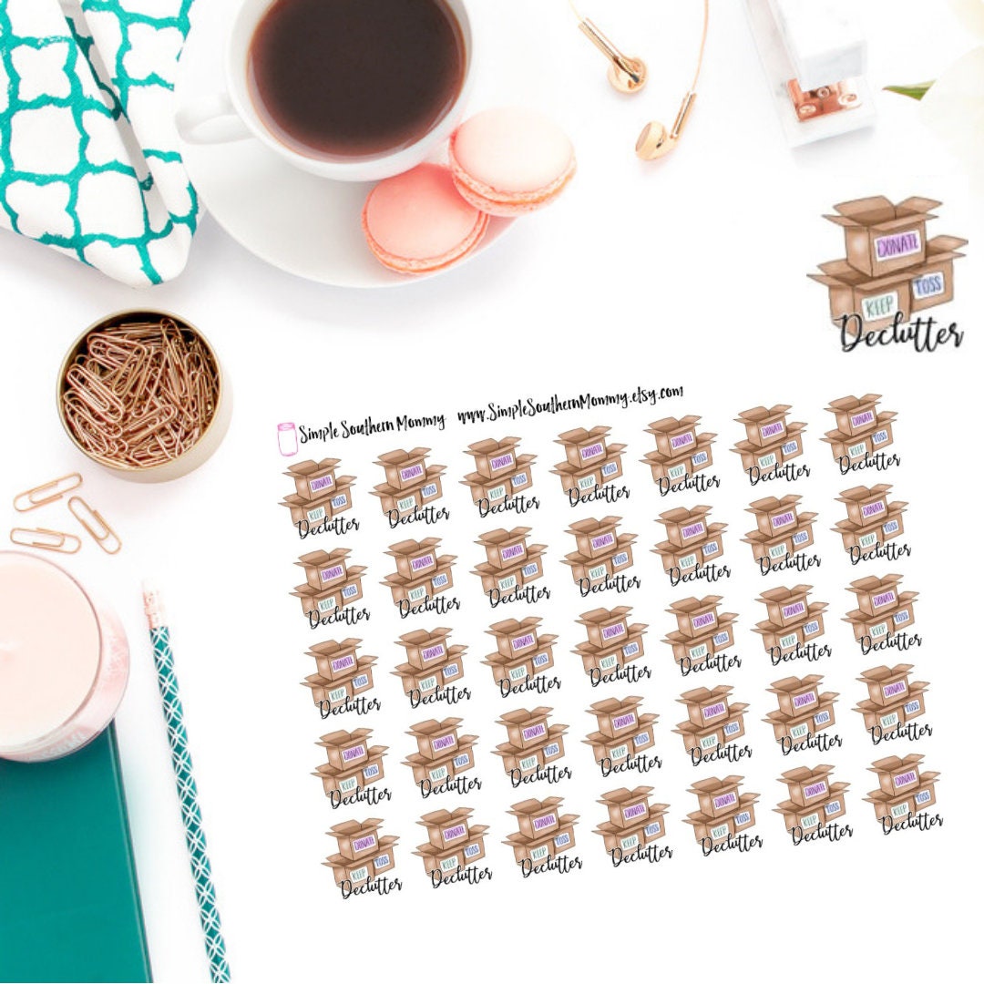 Declutter Stickers Cleaning Stickers Chore Stickers Clean Mama Fly Lady ...