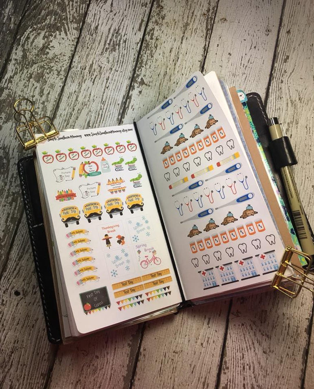 School Life Travelers Notebook Sticker Insert Planner Stickers Mom Life ...