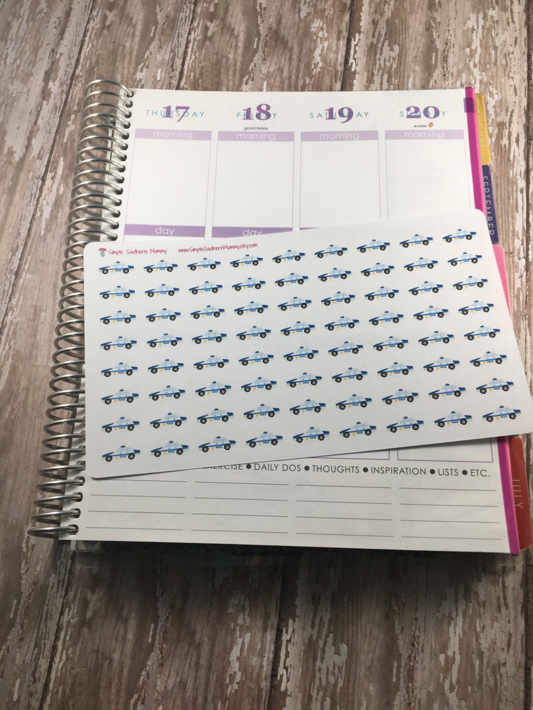 Police Car Stickers Work Stickers Career Stickers Functional Stickers ...