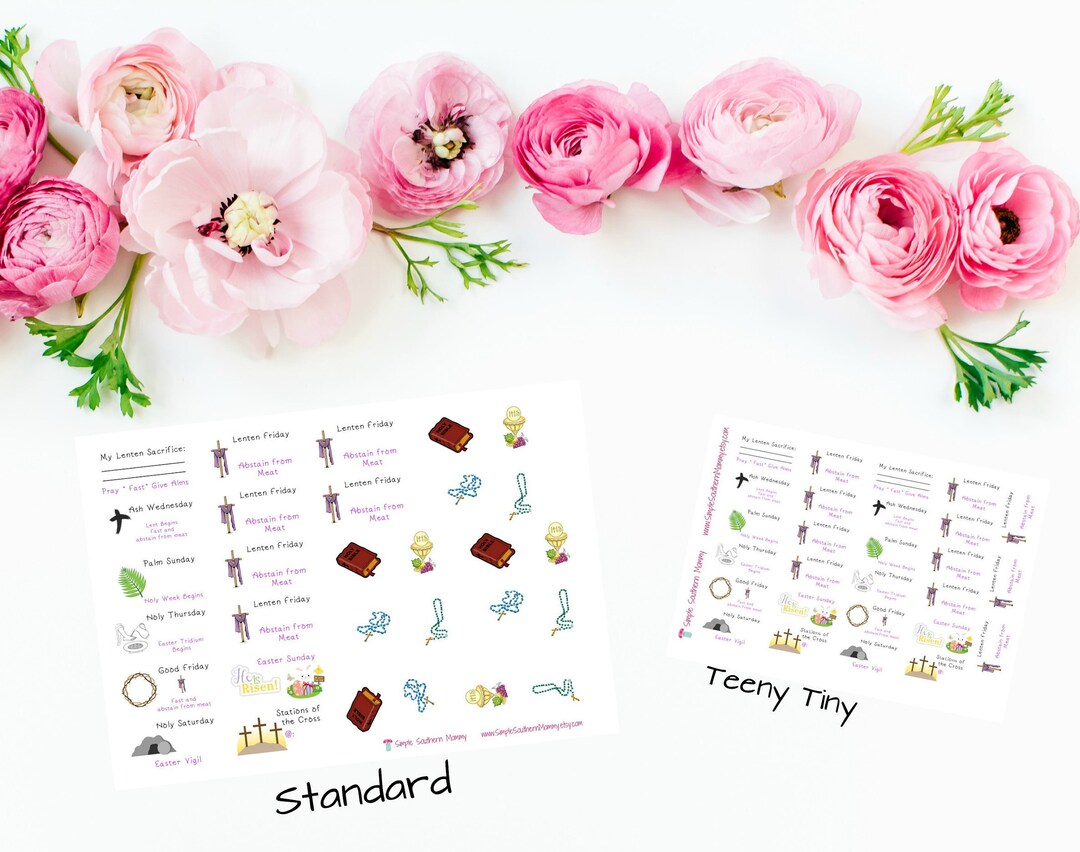 Lent Stickers Catholic Stickers Catholic Journal Stickers Catholic ...