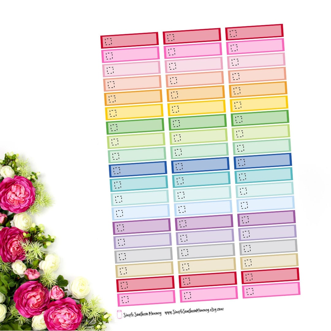 Task Box Stickers Color Coding Stickers Functional Stickers Adulting ...