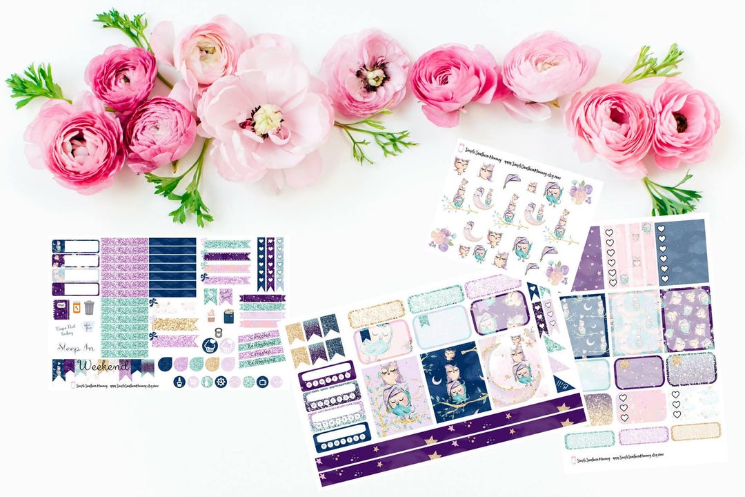 Vintage SSM Night Owl Weekly Sticker Kit A La Carte Stickers Mini ...