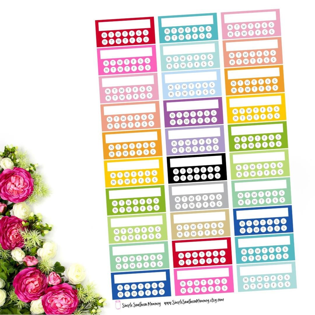 Habit 2 Checkoff Stickers Color Coding Stickers Functional Stickers ...