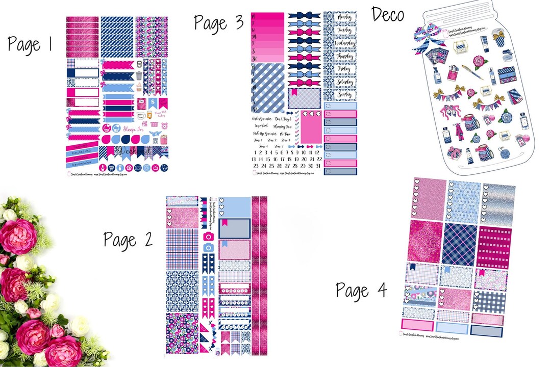 Pamper Me Weekly Sticker Kit A La Carte Stickers Mini Sticker Kit ...