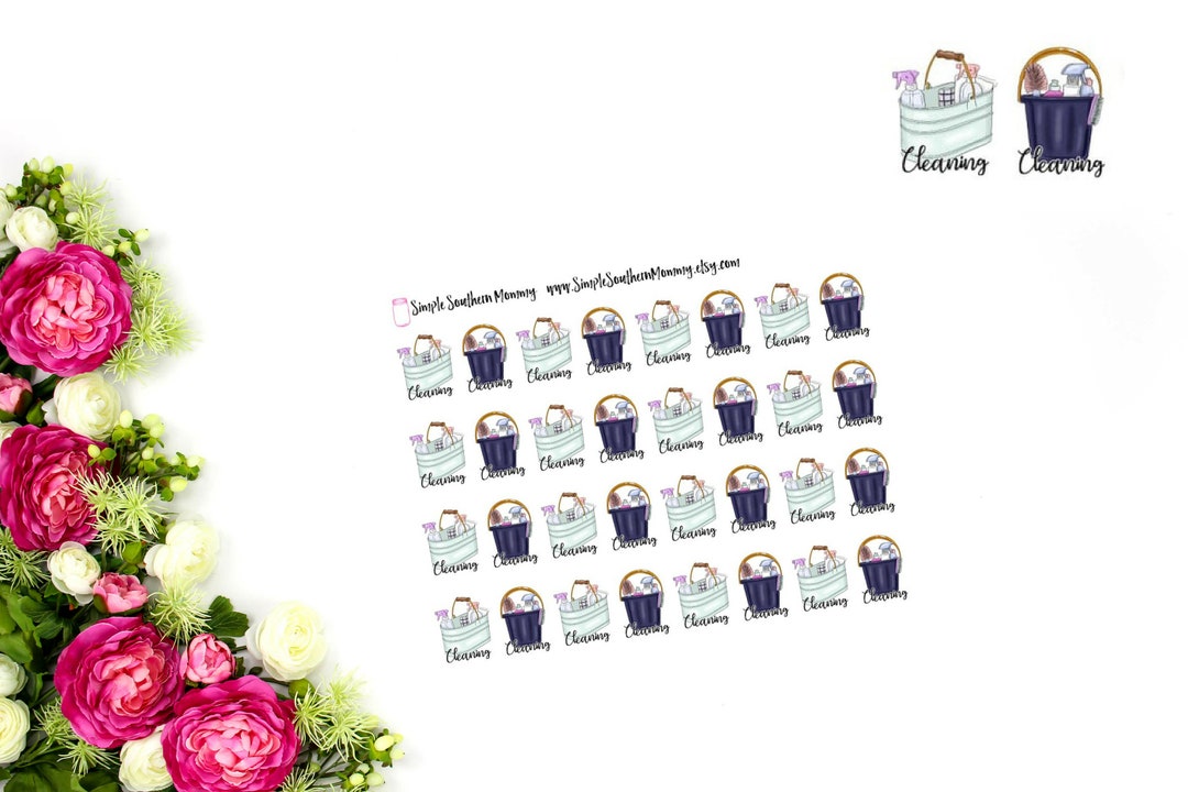 Cleaning Stickers Cleaning Stickers Chore Stickers Clean Mama Fly Lady ...