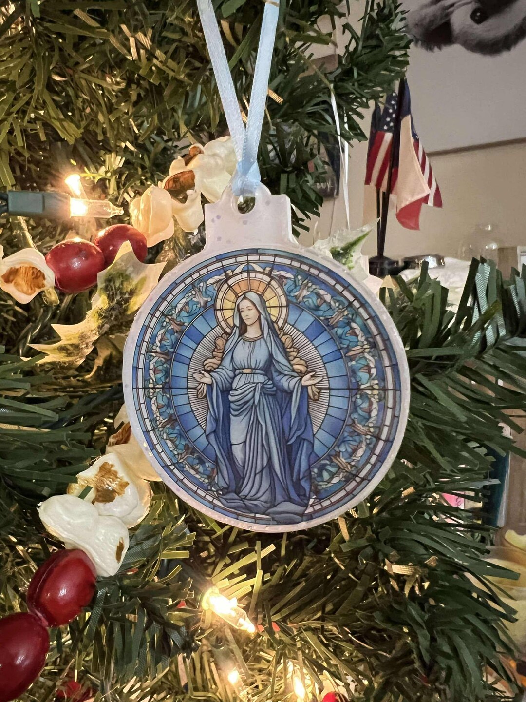 Stained Glass Patron Saint Ornament Catholic Ornament Christian ...