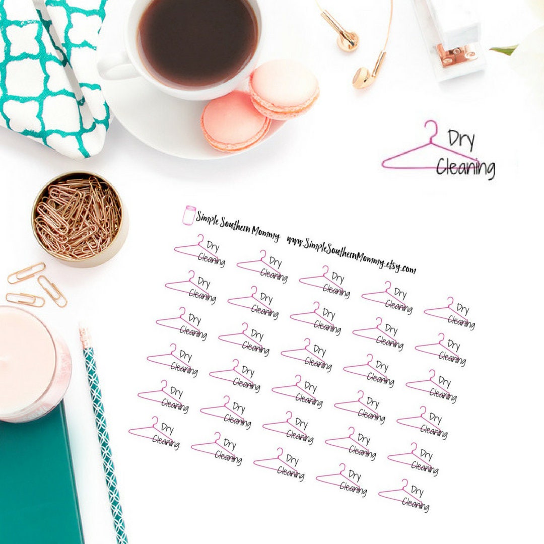 Dry Cleaning Stickers Cleaning Stickers Chore Stickers Clean Mama Fly ...