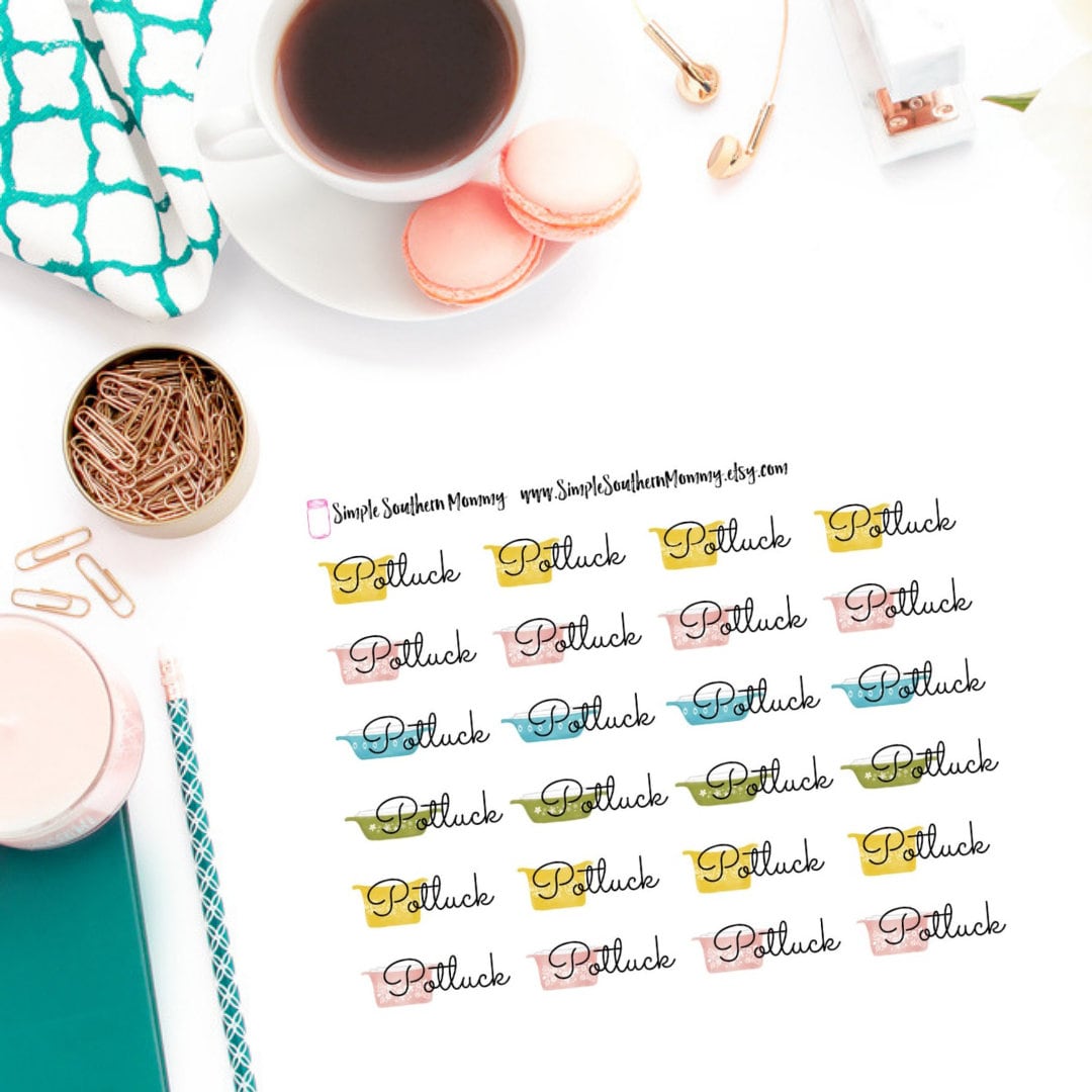 Potluck Stickers Cleaning Stickers Chore Stickers Clean Mama Fly Lady ...