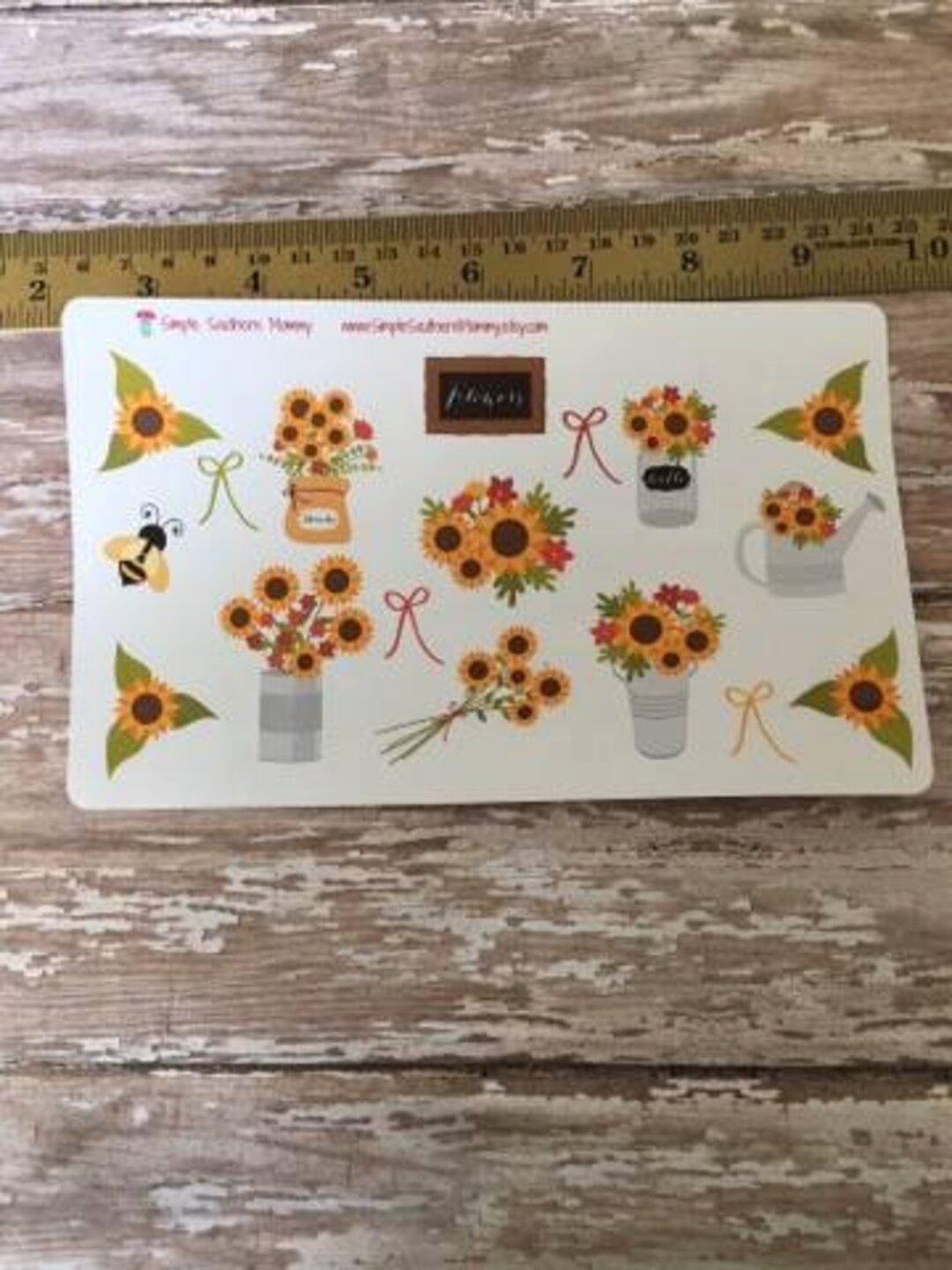 Fall Sunflower Stickers Southern Stickers Stickers Country Chic ...