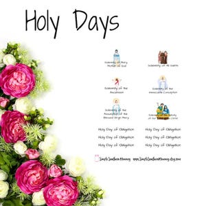 Yearly Liturgical Sticker Bundle Catholic Feast Stickers Catholic ...