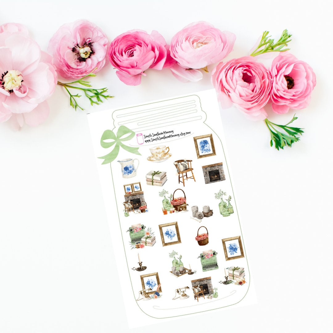Cottagecore Decor Stickers Vintage Stickers Antique Stickers Crafting ...