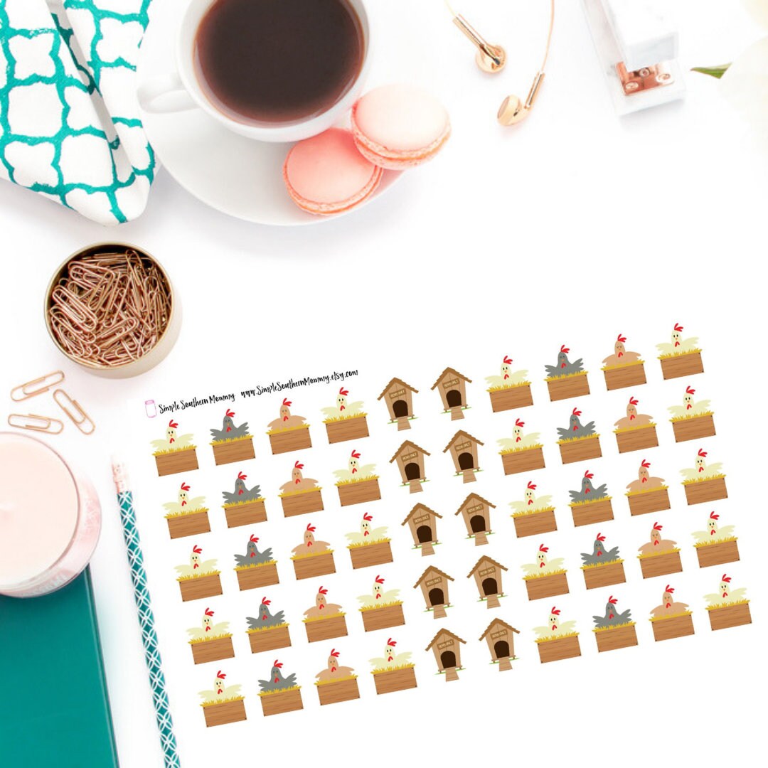 Chicken Coop Stickers Homesteading Stickers Chore Stickers Chicken ...