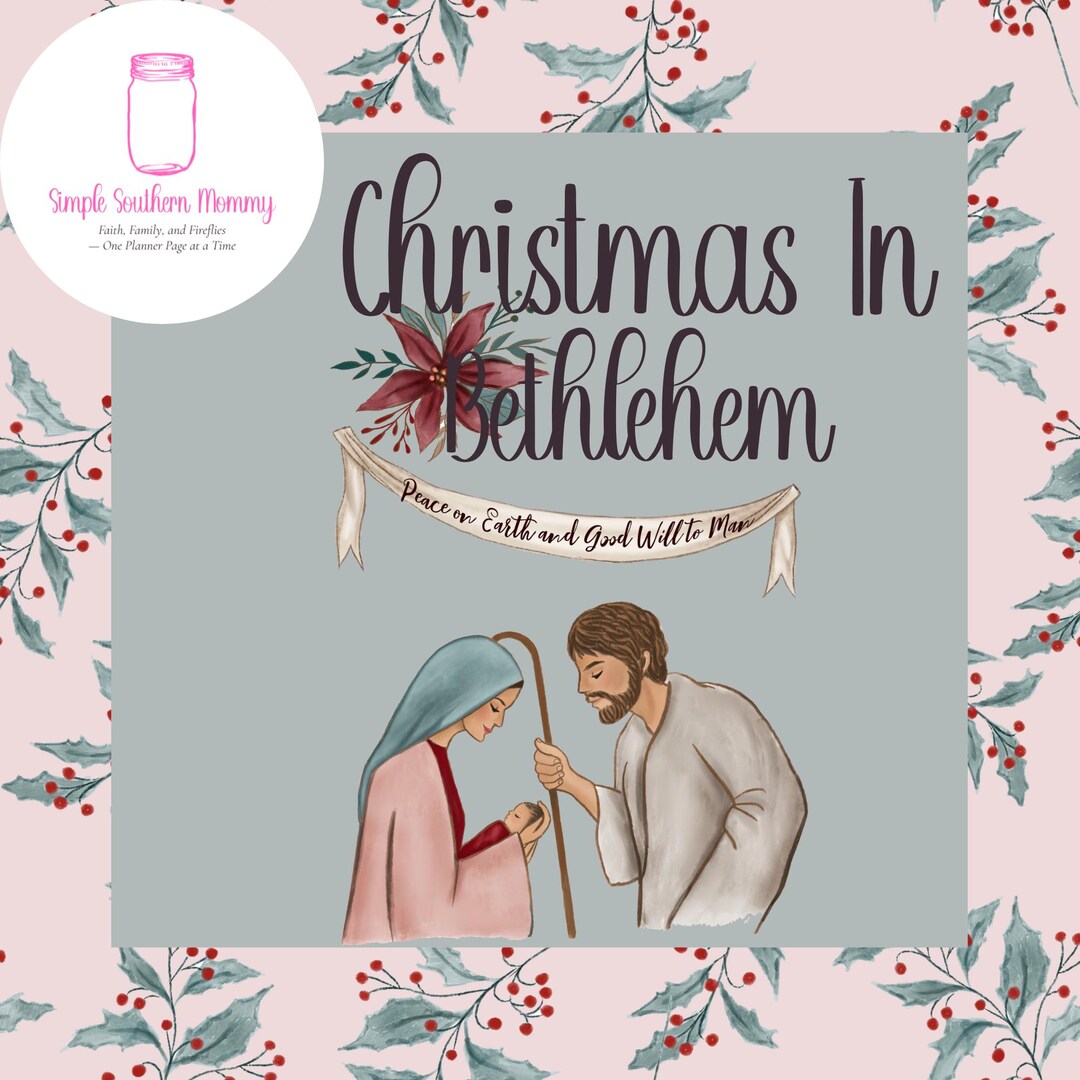 Christmas in Bethlehem Planner Stickers Monthly Kit Weekly Kit Planner ...