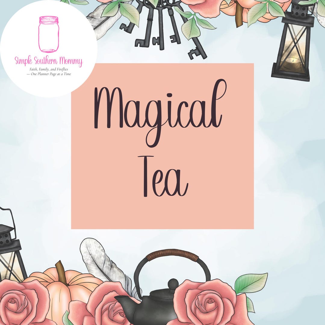 Magical Tea Planner Stickers Monthly Kit Weekly Kit Planner Basics Deco ...