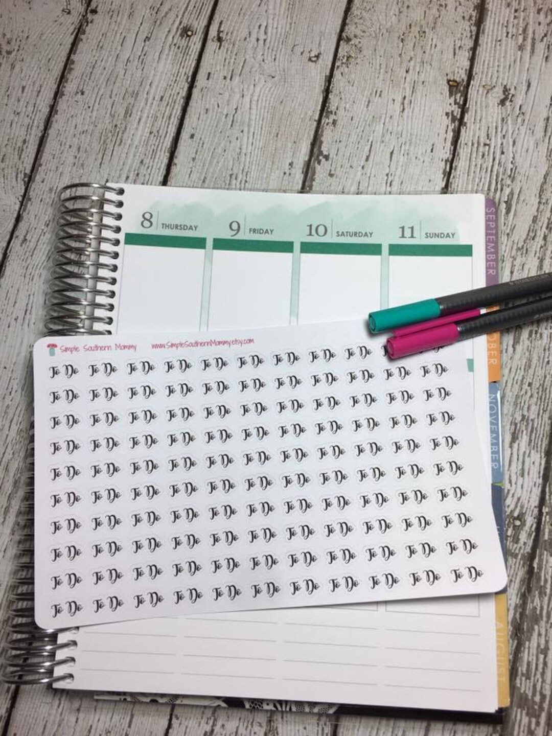 Lettered to Do Stickers Text Stickers Script Stickers Neutral Stickers ...