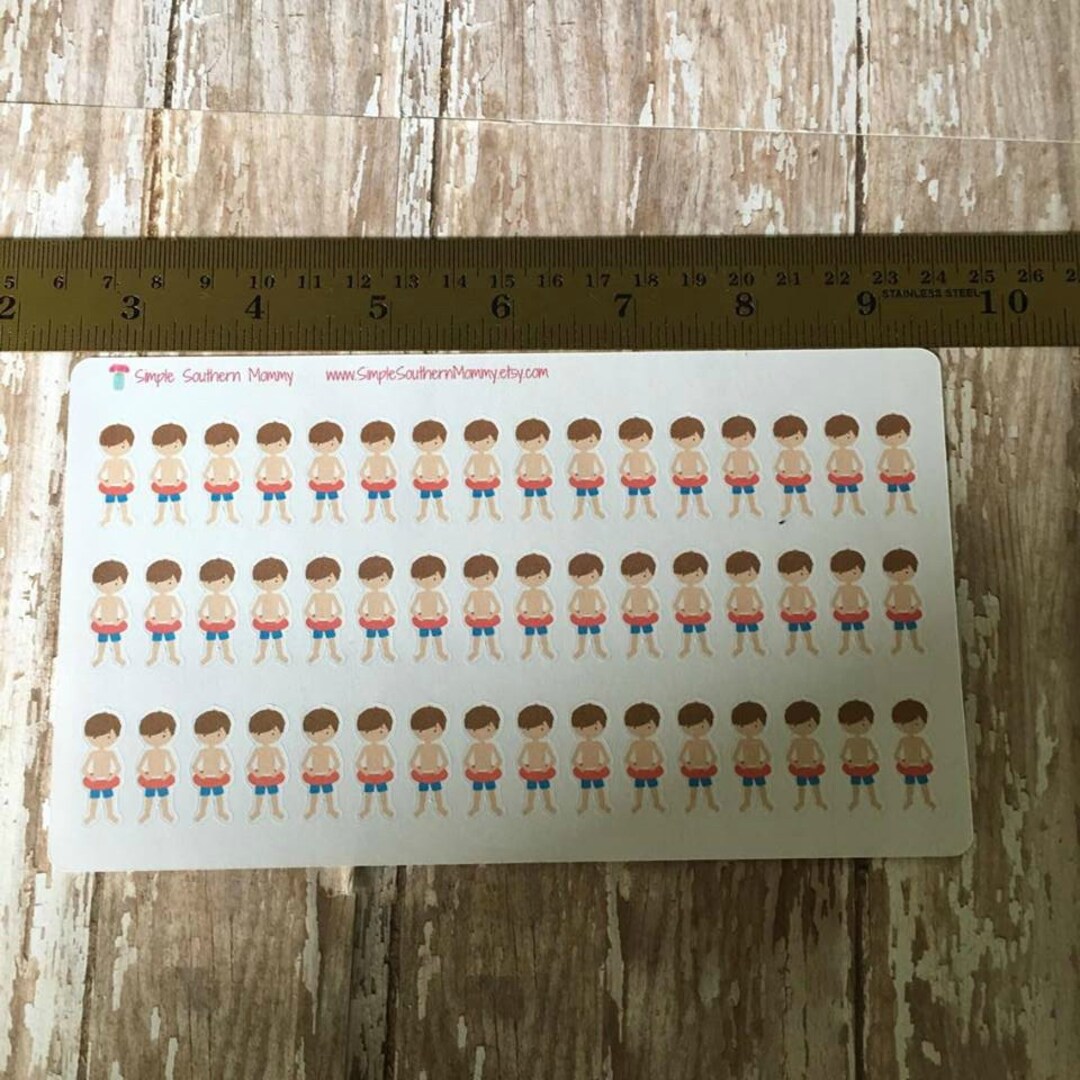 Boy Swim Stickers Planner Stickers Mom Life Stickers After School ...