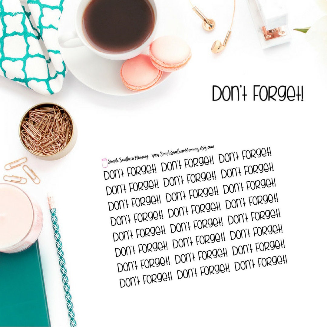 Don't Forget Stickers Text Stickers Script Stickers Neutral Stickers ...