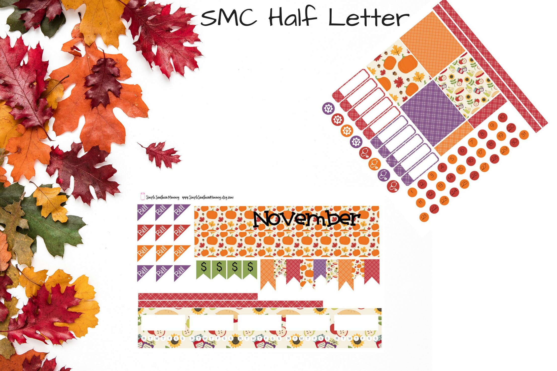 MONTHLY Personal OR Half Letter SMC December Holiday Express Sticker ...