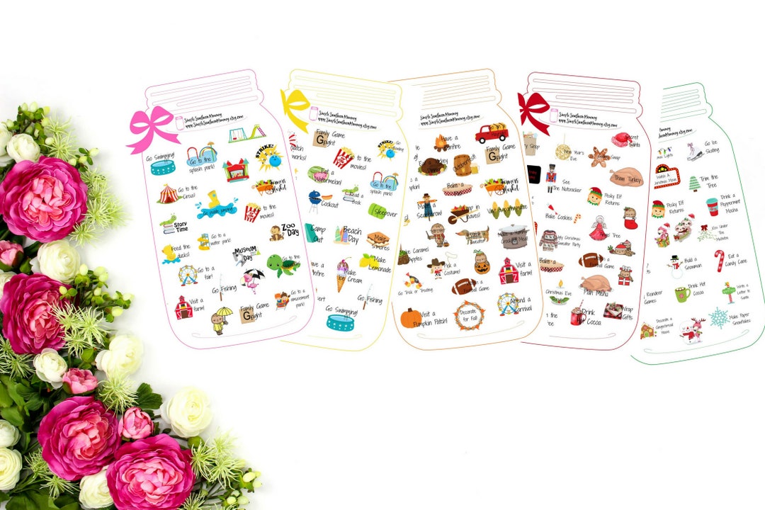 Seasonal Bucket List Stickers Bucket List Stickers Self Care Stickers ...